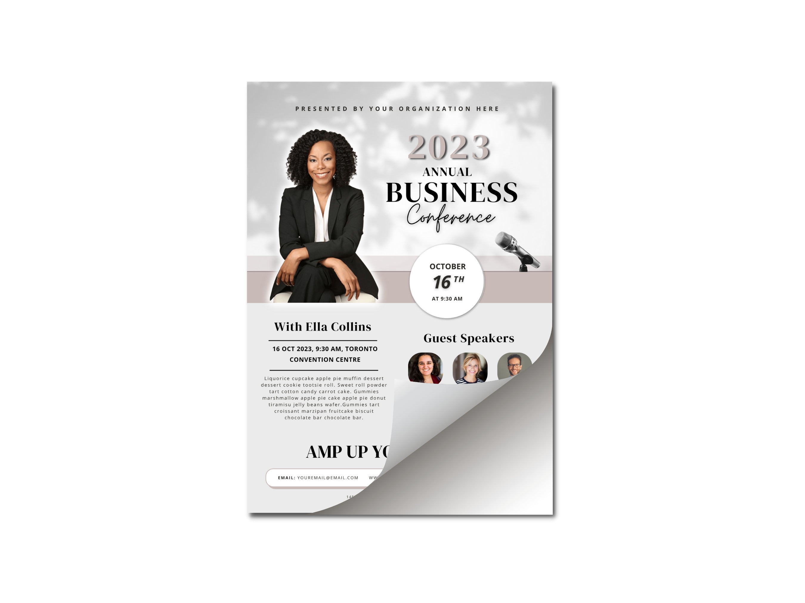 Business Conference Flyer | Speaker Canva Template | Seminar Flyer ...