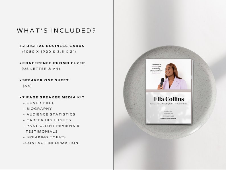 Ultimate Speaker Bundle Canva Templates | Speaker One Sheet | Business ...