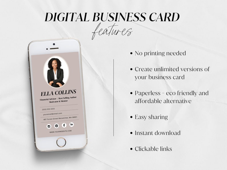 Speaker One Sheet and Digital Business Card Bundle | Speaker Canva ...