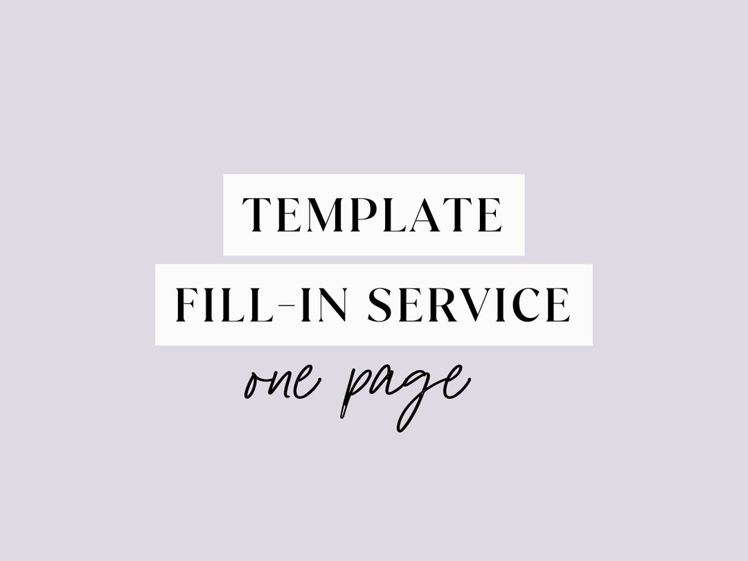 One Page Template Fill-in Service for Speaker Sheet, Free Template ...