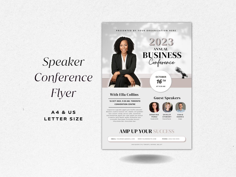Speaker Canva Template Bundle | Speaker Sheet | Speaker Media Kit ...