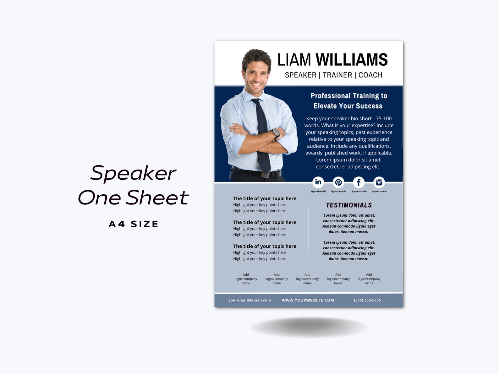 Ultimate Speaker Canva Template Bundle | Speaker Sheet | Speaker Media ...