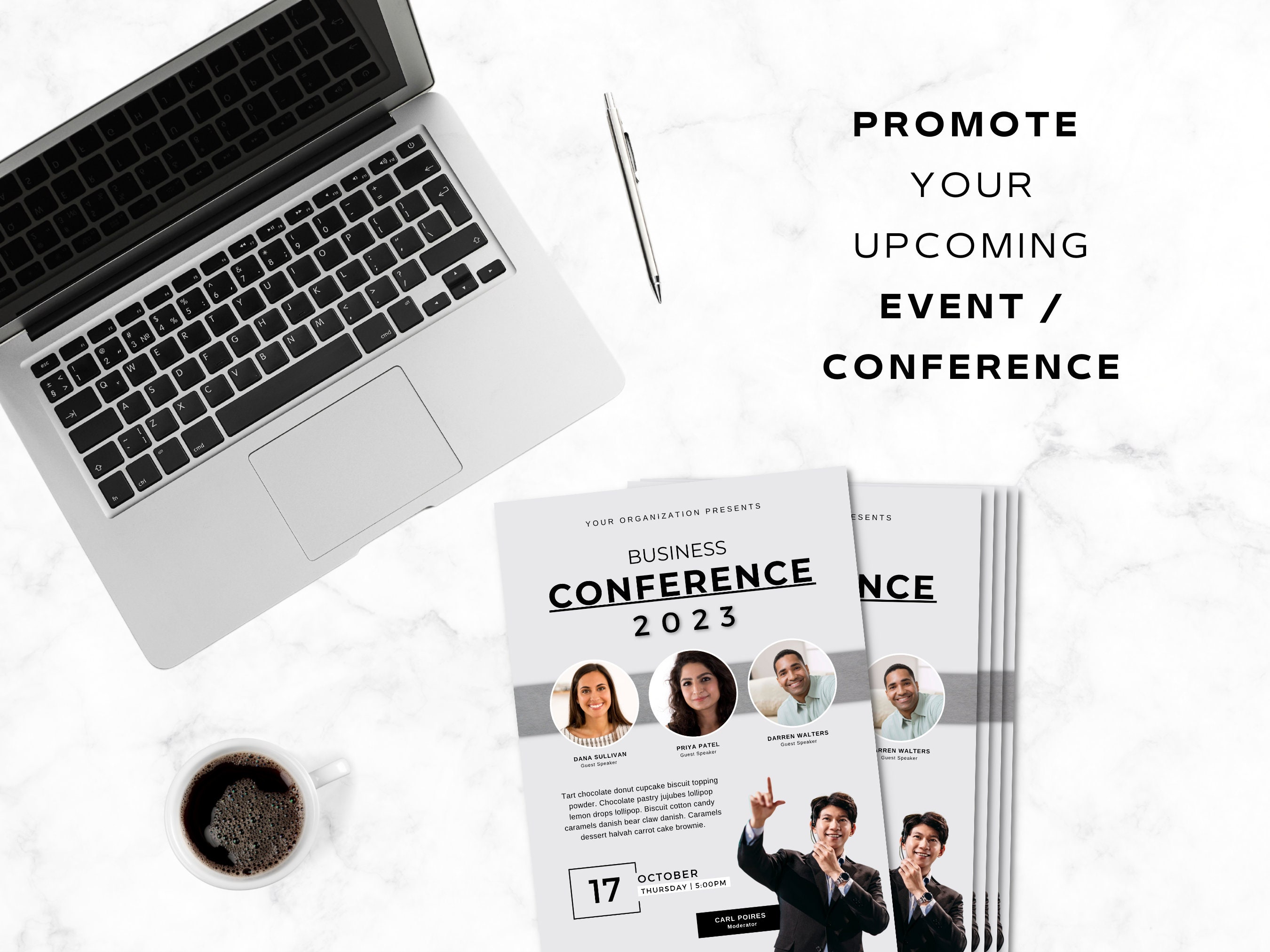 Business Conference Flyer | Speaker Canva Template | Seminar Flyer ...