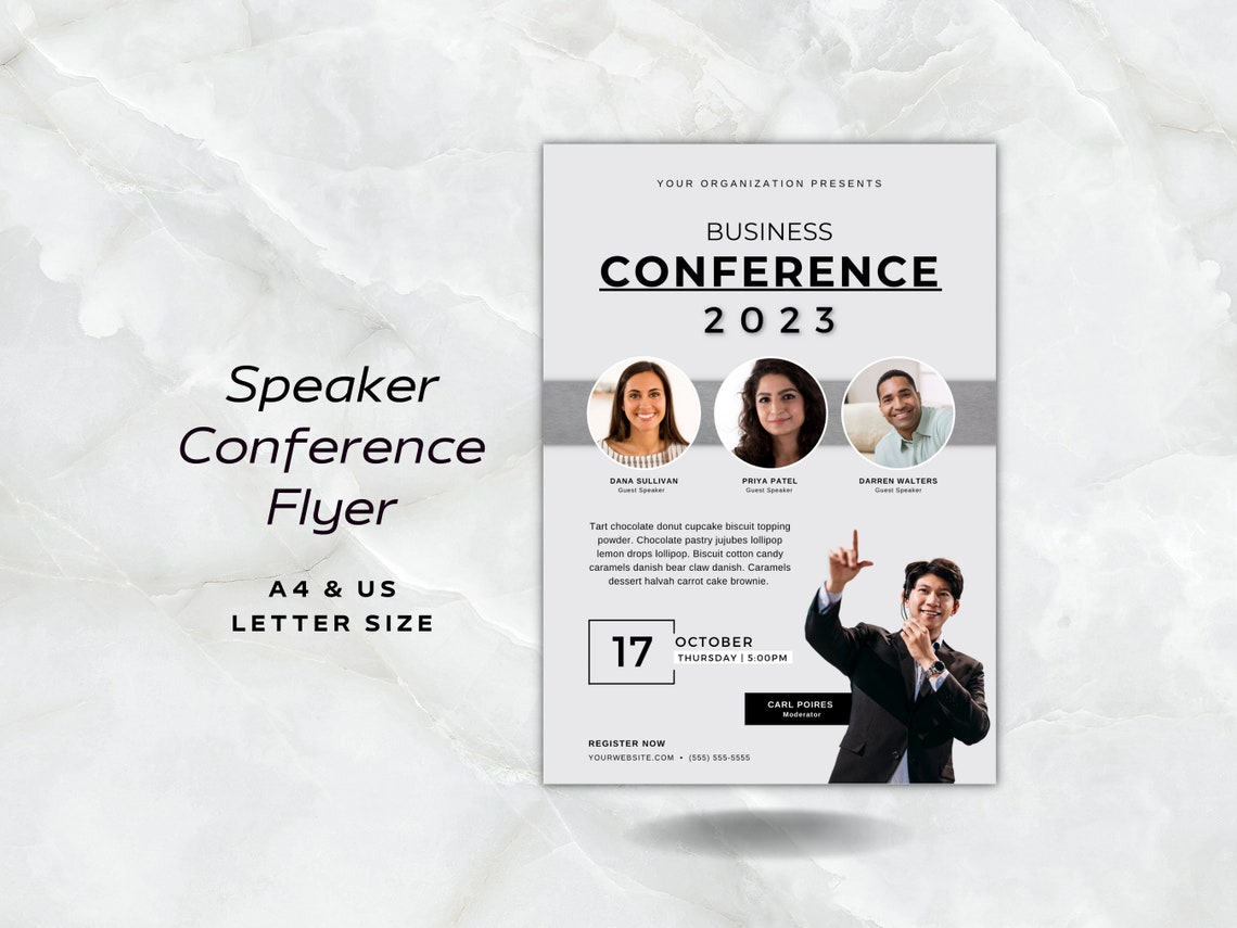Speaker Templates Bundle | Speaker One Sheet | Unique Business Card ...