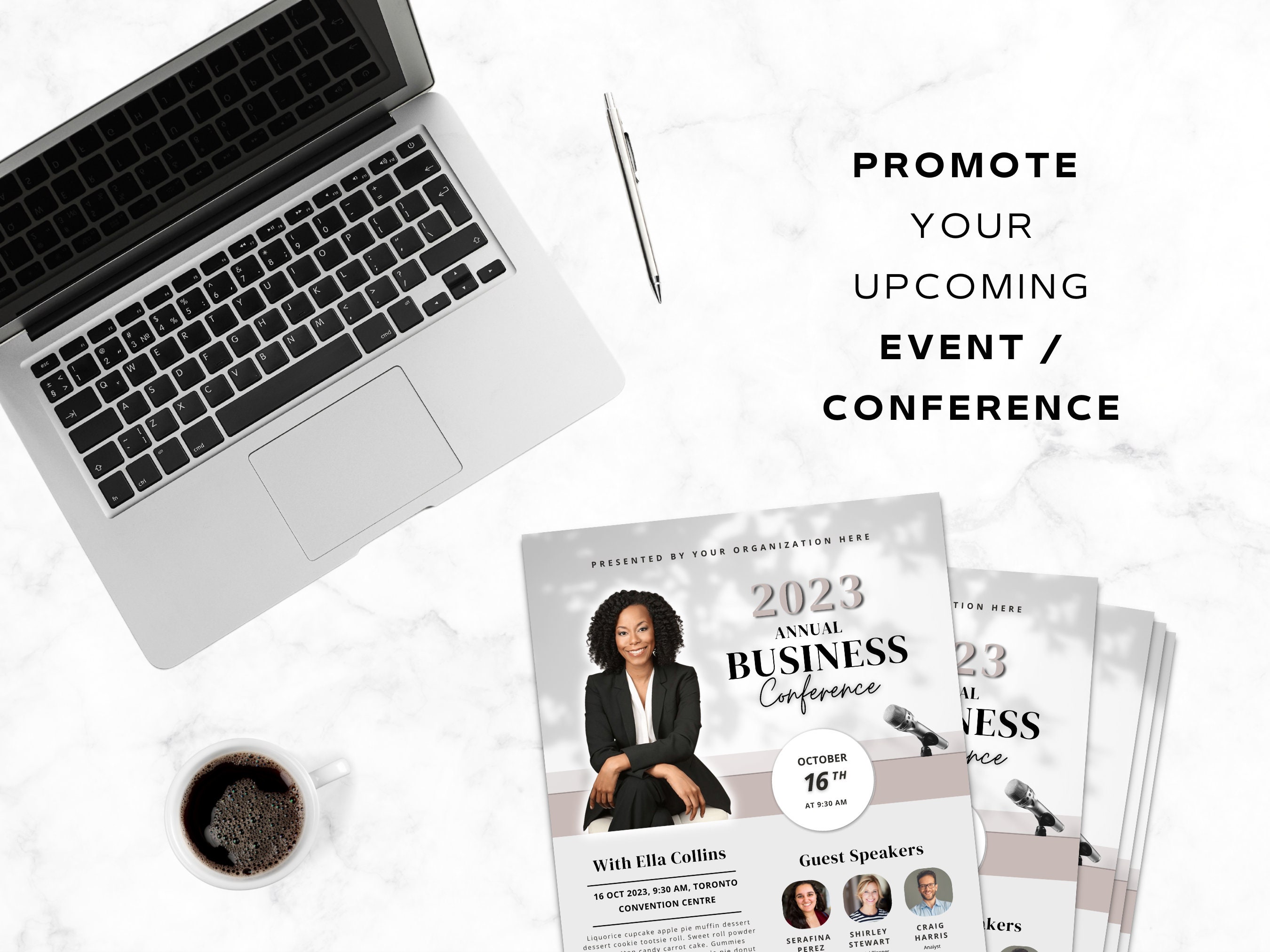 Business Conference Flyer | Speaker Canva Template | Seminar Flyer ...