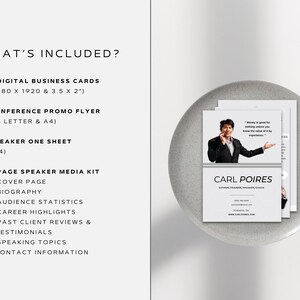 Speaker Templates Bundle | Speaker One Sheet | Unique Business Card ...