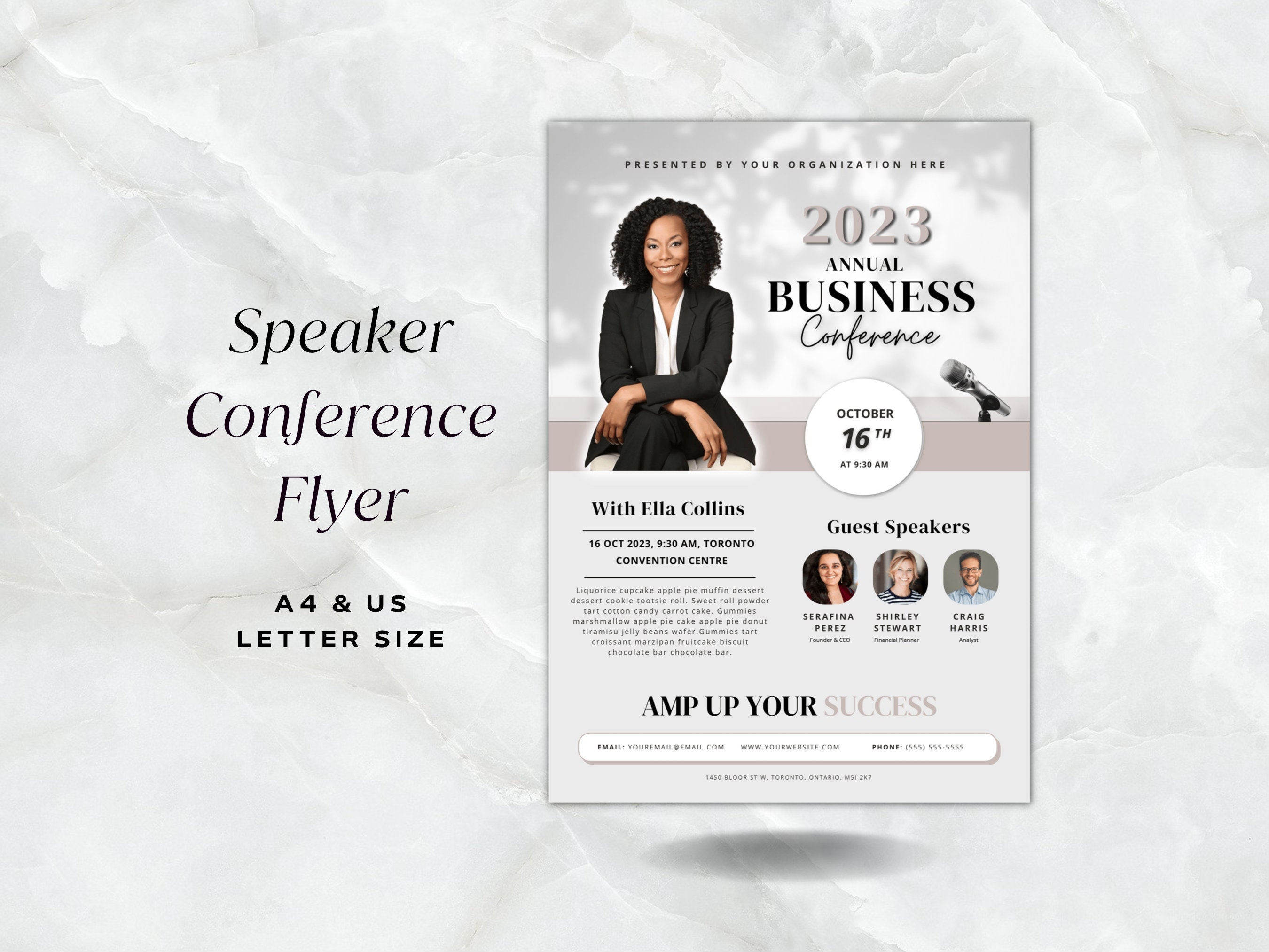 Ultimate Speaker Bundle Canva Templates | Speaker One Sheet | Business ...