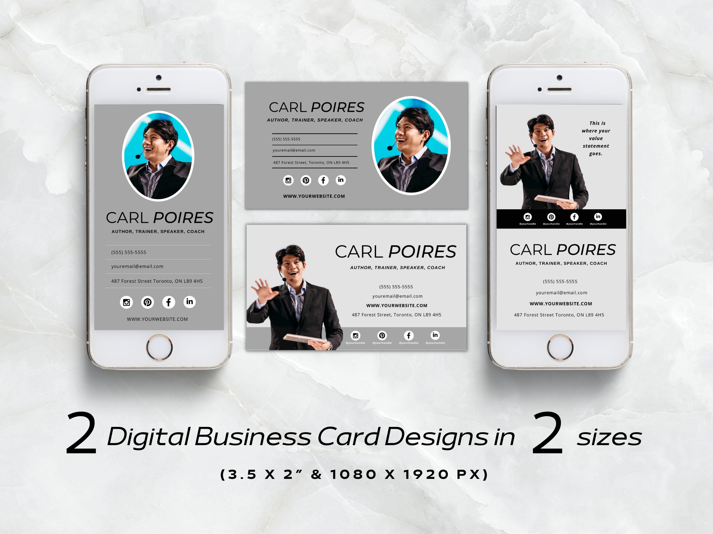 Speaker Templates Bundle | Speaker One Sheet | Unique Business Card ...