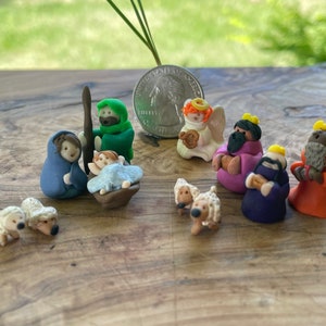 Miniature Nativity Set - Handmade - Clay - Etsy