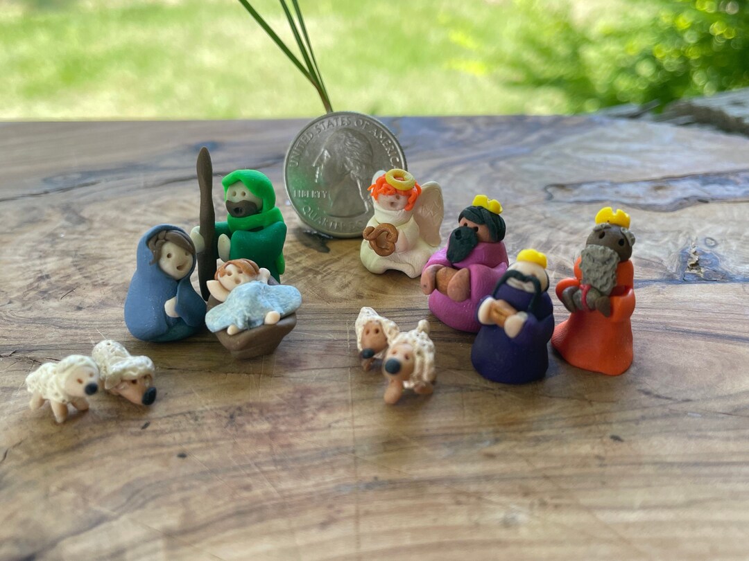 Miniature Nativity Set - Handmade - Clay - Etsy