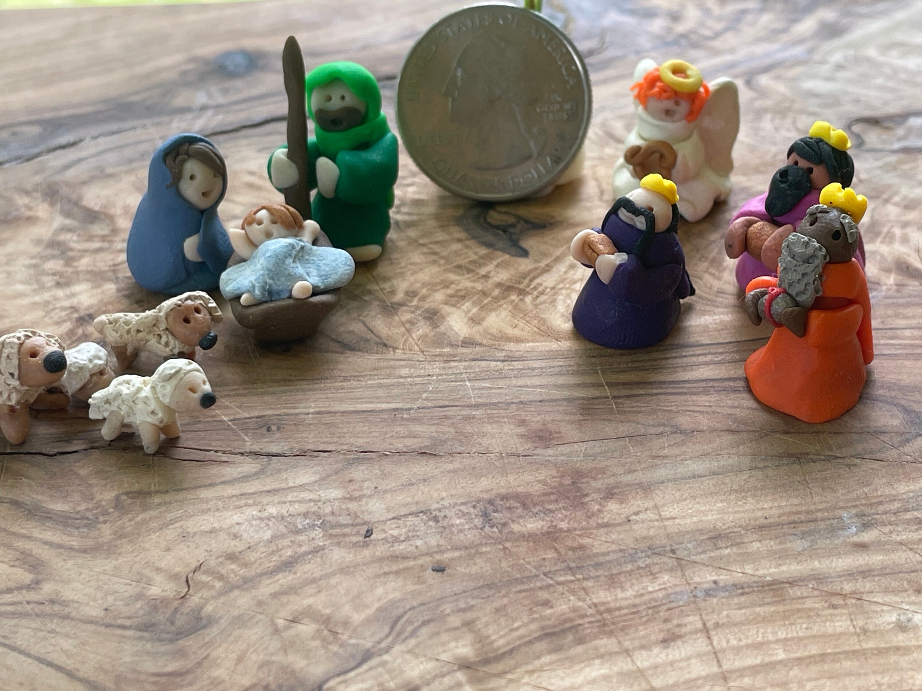 Miniature Nativity Set - Handmade - Clay - Etsy