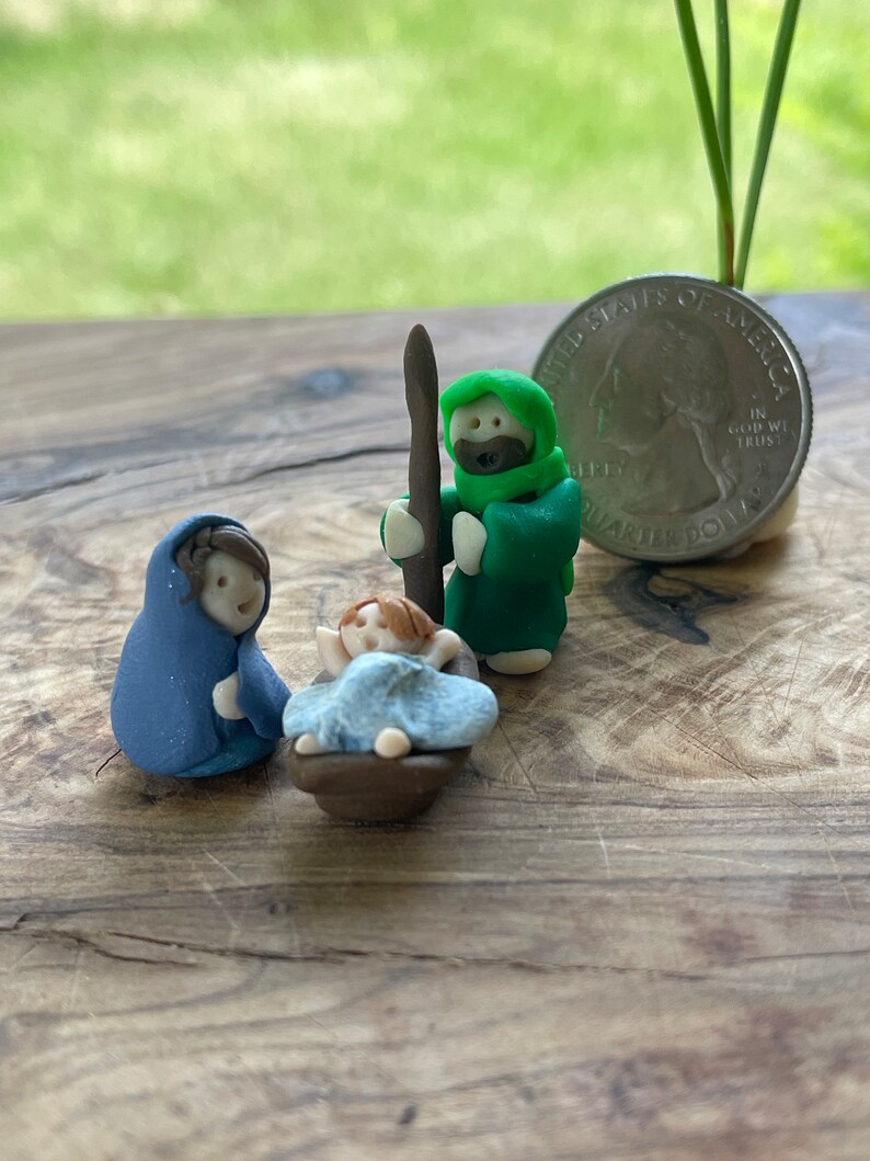 Miniature Nativity Set - Handmade - Clay - Etsy