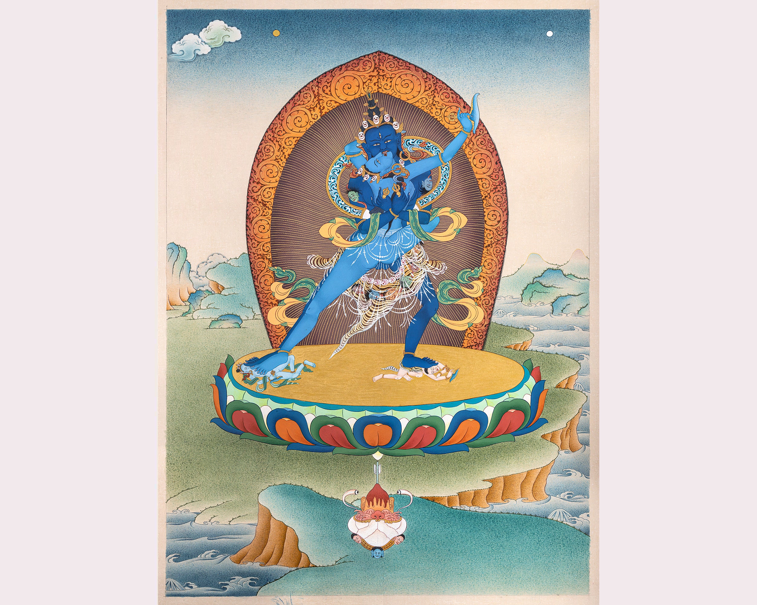 Chakrasamvara in Traditional Thangka Painting, Heruka, Meditational ...