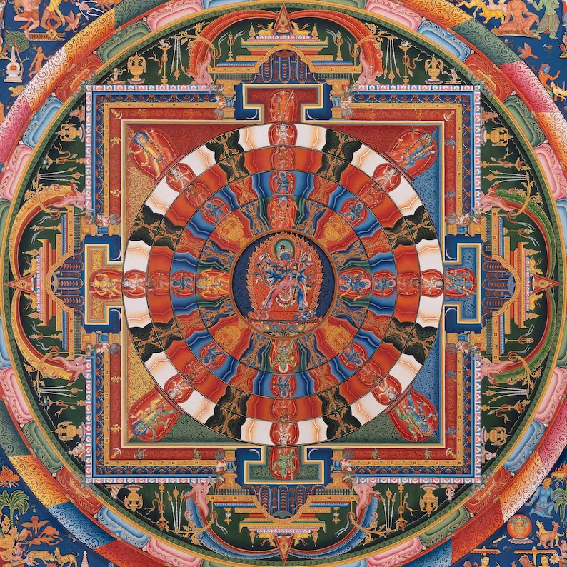 Chakrasamvara Mandala Thangka Printed in High Quality Giclée Canvas ...