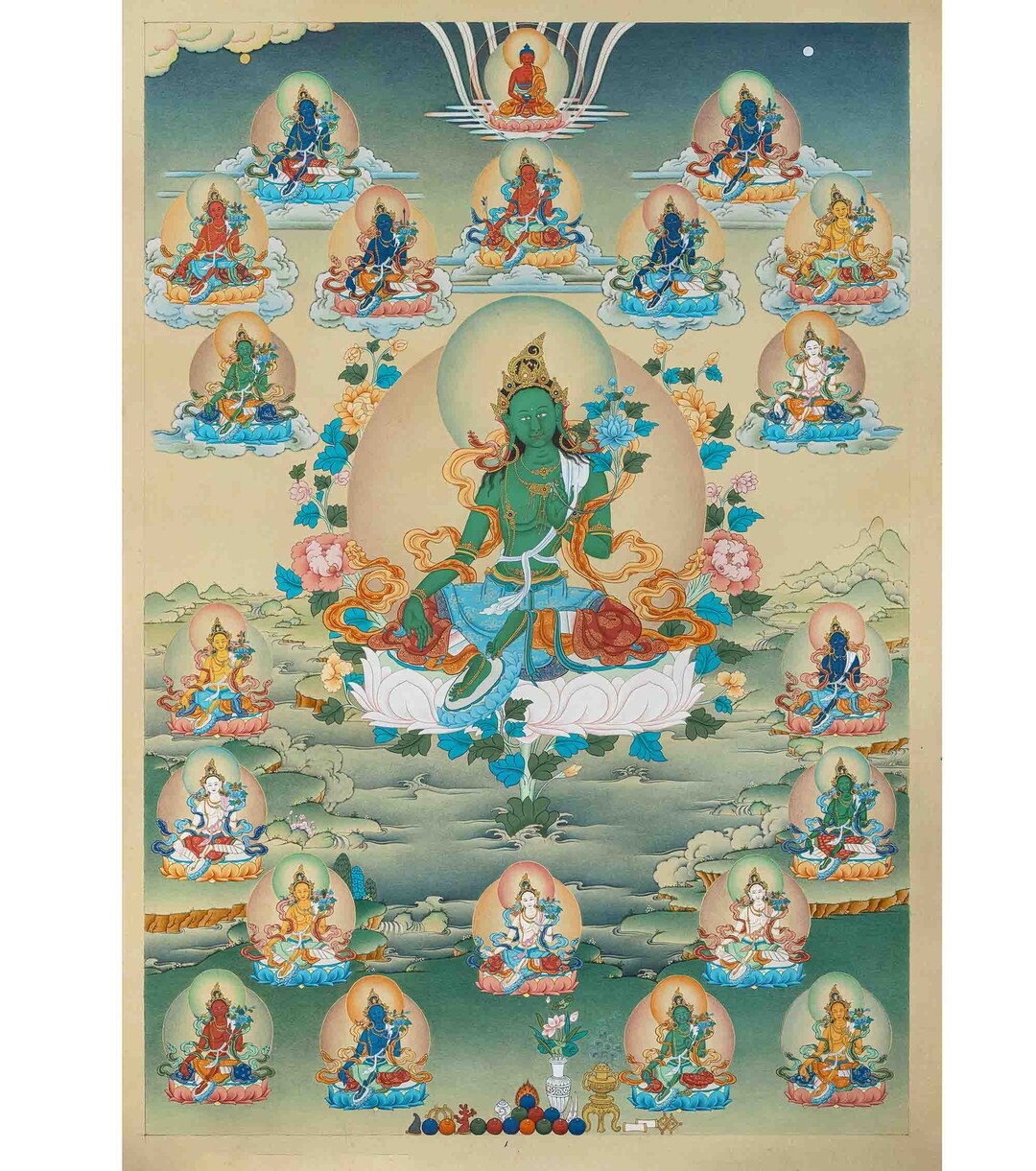 21 Tara Thangka Painting: Mother of Compassion Giclée Canvas Art - Etsy