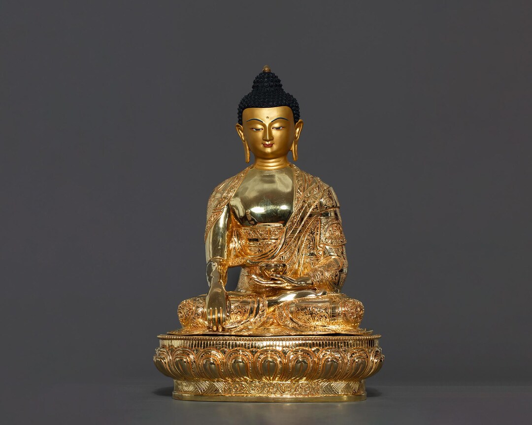 Shakyamuni Buddha Statue I Founder of Buddhism I 24K Gold Gilded - Etsy
