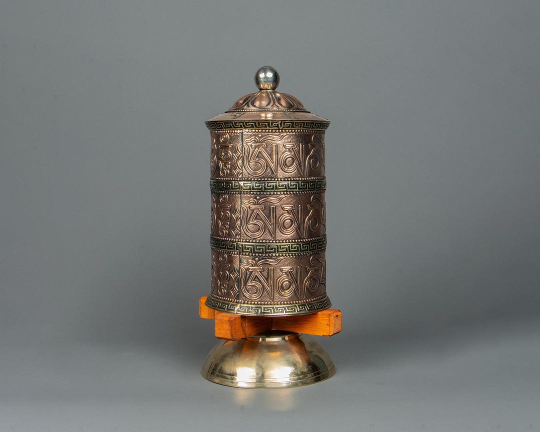 Buddhist Mani Prayer Wheel | Hand-inscribed Mantras for Spiritual ...