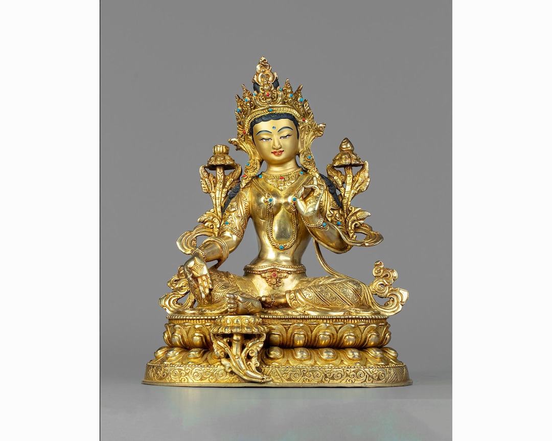 Exquisite Green Tara Statue I Mother of Liberation I Handcrafted and ...