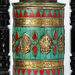 Exquisite Prayer Wheel I Sacred Instrument Integral to Tibetan Buddhist ...