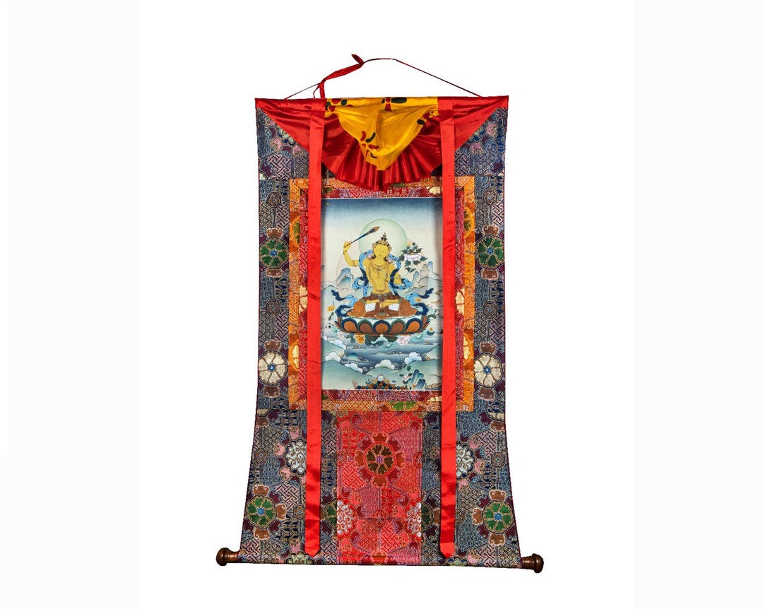 Manjushri in Traditional Thanka Painting,high Quality Giclée Canvas ...