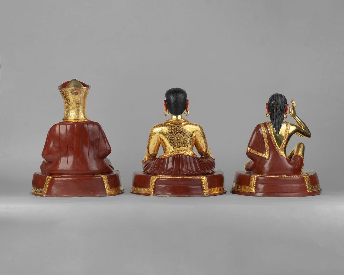 Kagyu Three Masters Statue Set I Art for Practitioner and Home Altar - Etsy