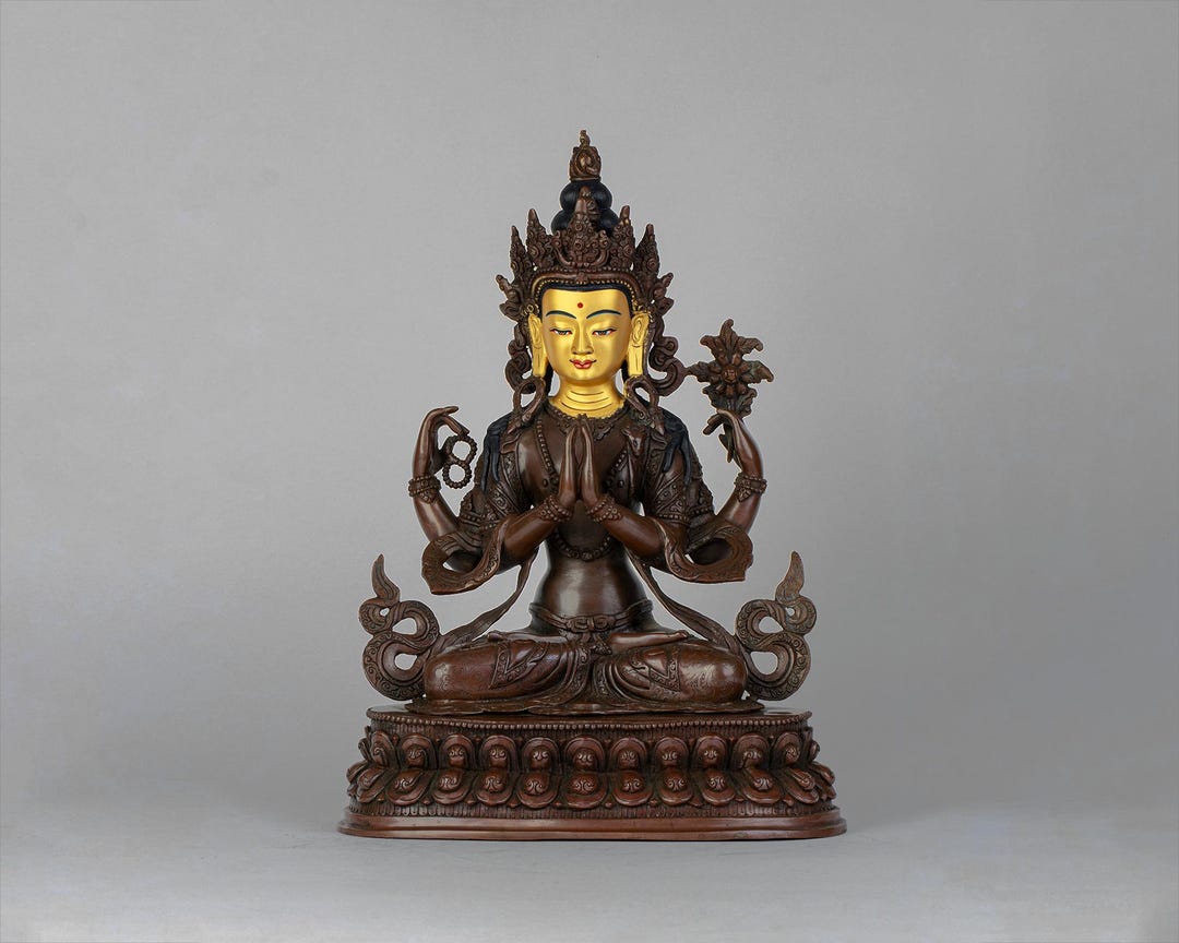 Compassionate Deity Chenrezig Statue | Enlightened Compassion Decor ...