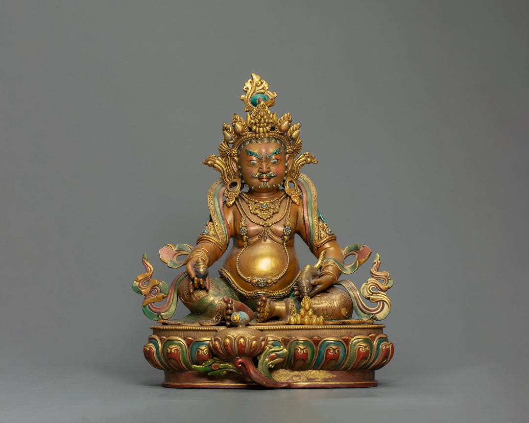 Handcrafted Dzambala Statue I Deity of Wealth and Abundance I Art for ...