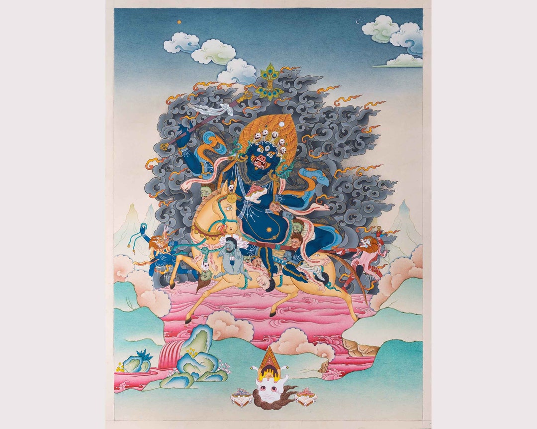 Palden Lhamo in High Quality Giclée Canvas Print L Thangka Painting L ...