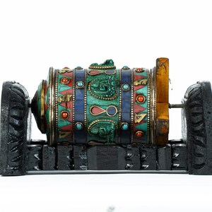 Beautifully Crafted Tibetan Prayer Wheel | Buddhist Mantra Om Mani ...