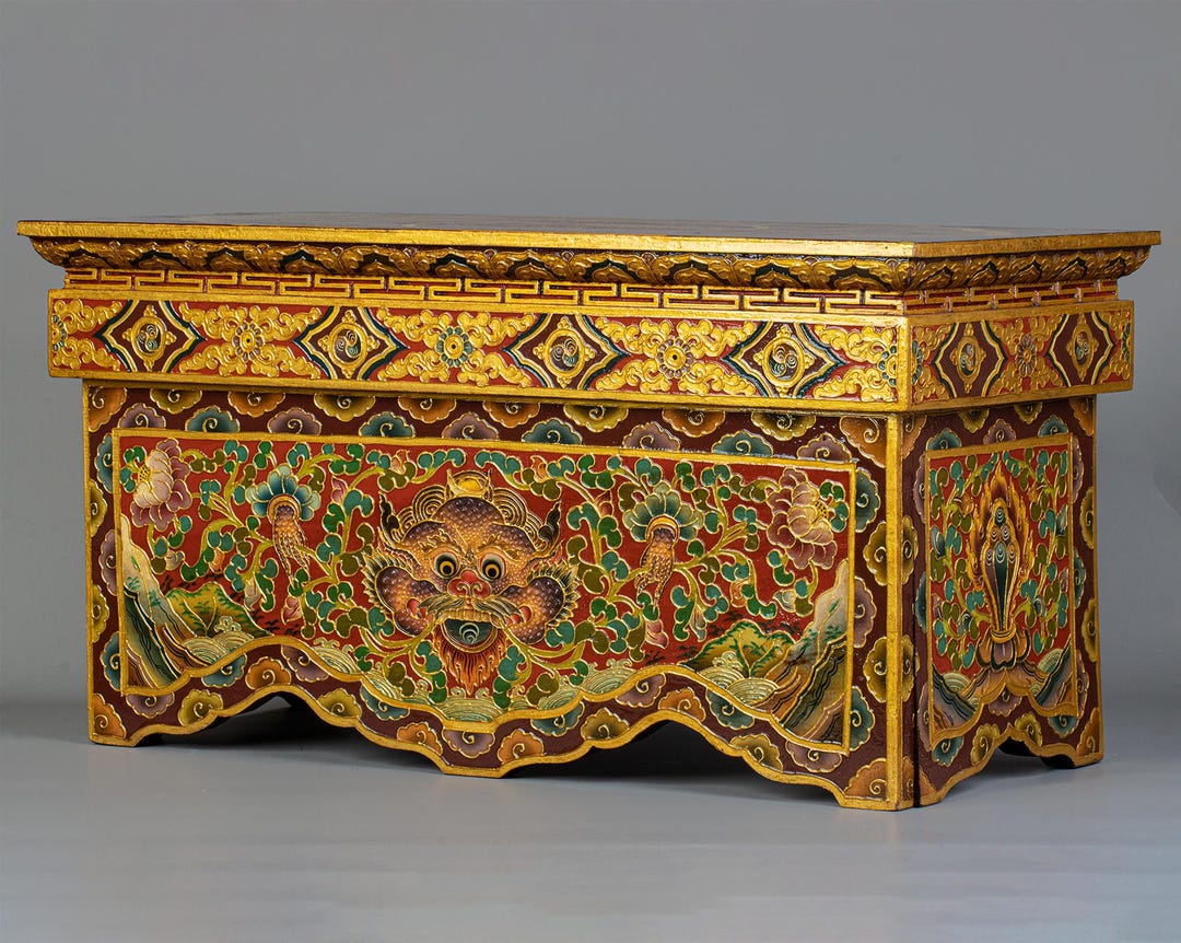 Tibetan Wooden Folding Table I Home Altar I Religious Item I Peace ...