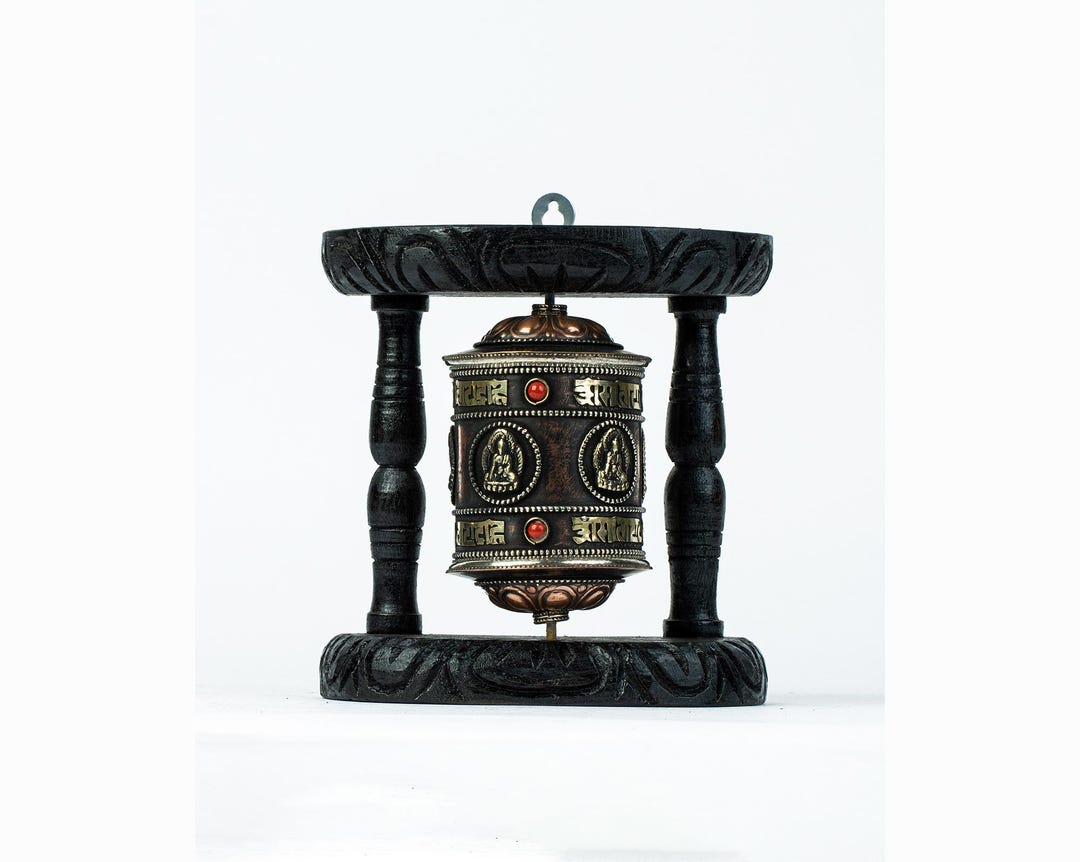 Beautifully Crafted Tibetan Prayer Wheel | Buddhist Mantra Om Mani ...