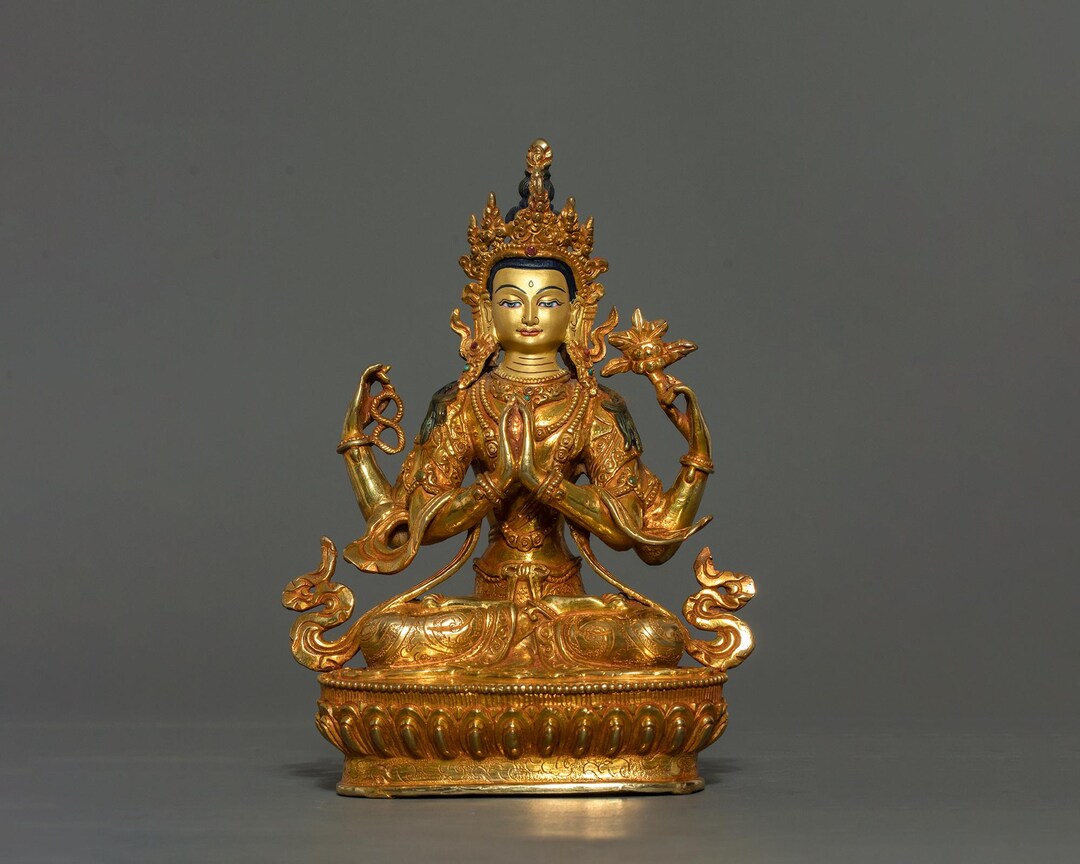 Compassionate Deity Chenrezig Statue | Enlightened Compassion Decor ...