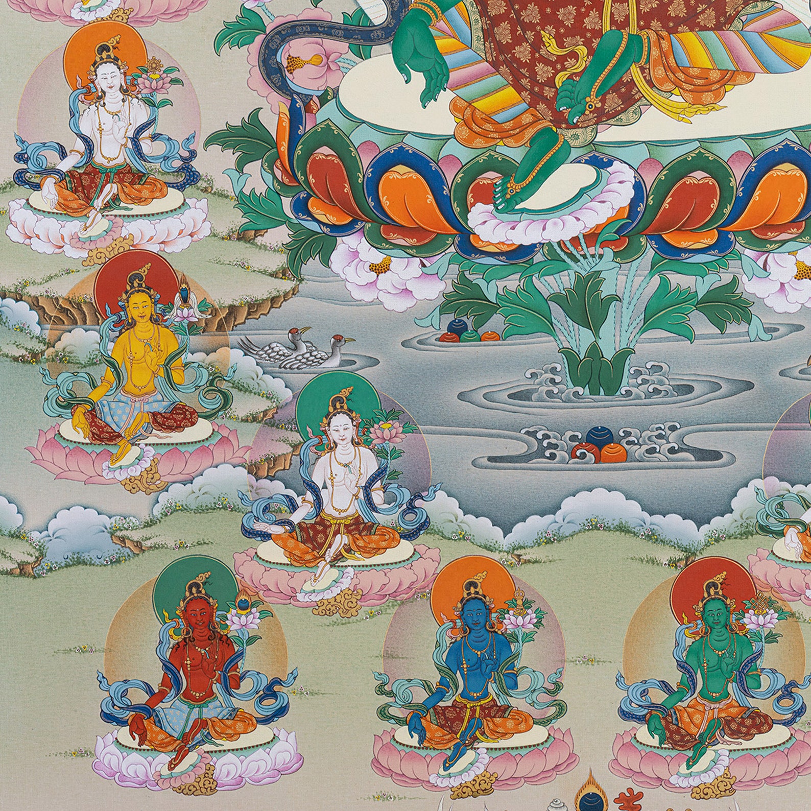 21 Taras in Traditional Thanka Canvas L High Quality Giclée Canvas ...