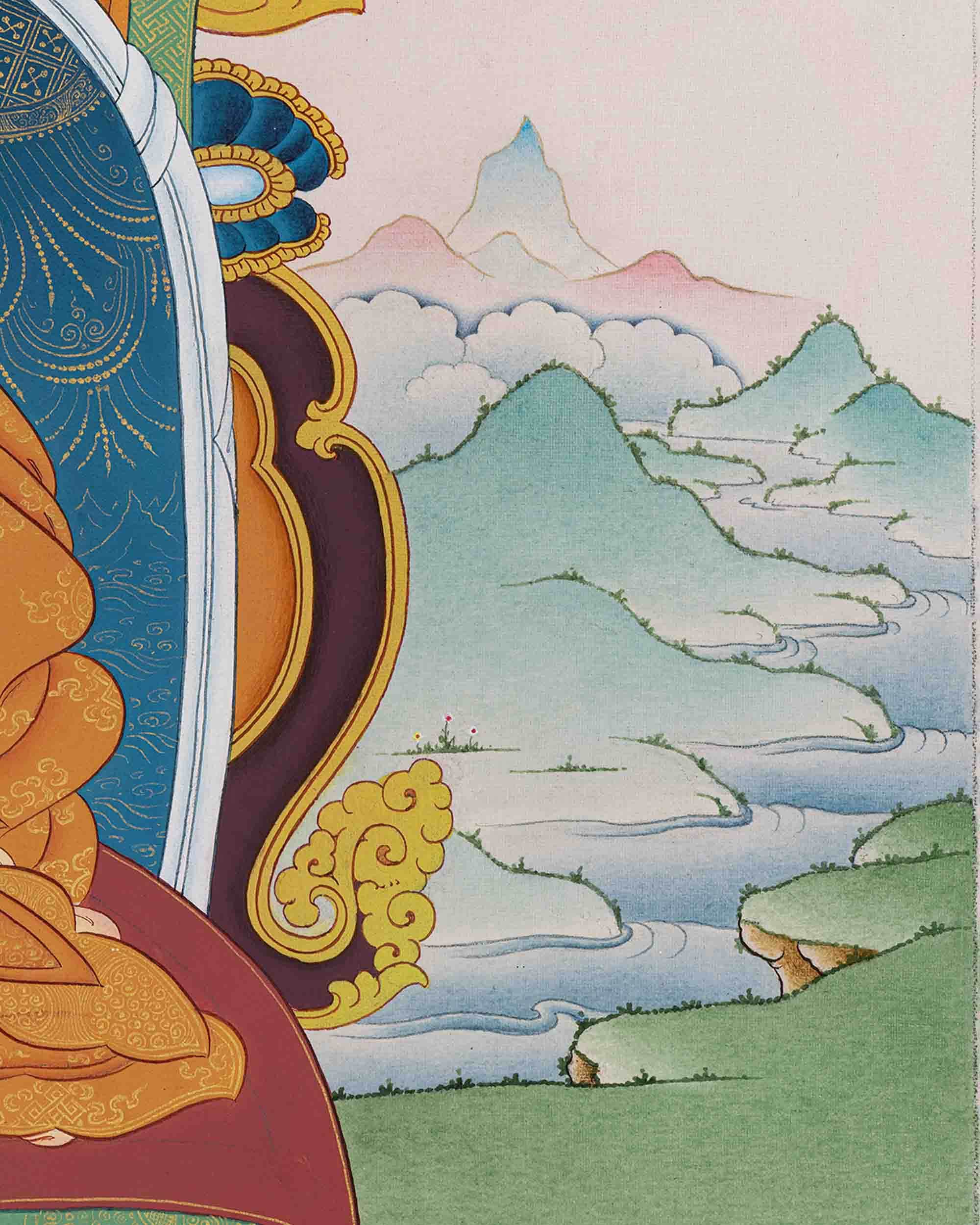 Dalai Lama Thangka Painting: Hand-painted With Pure Gold - Etsy