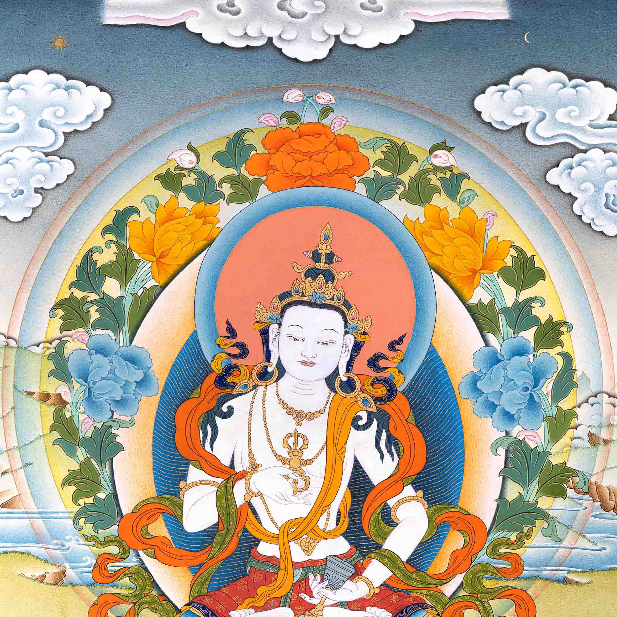 Vajrasattva in Tibetan Buddhist Thanka Painting I Refined - Etsy