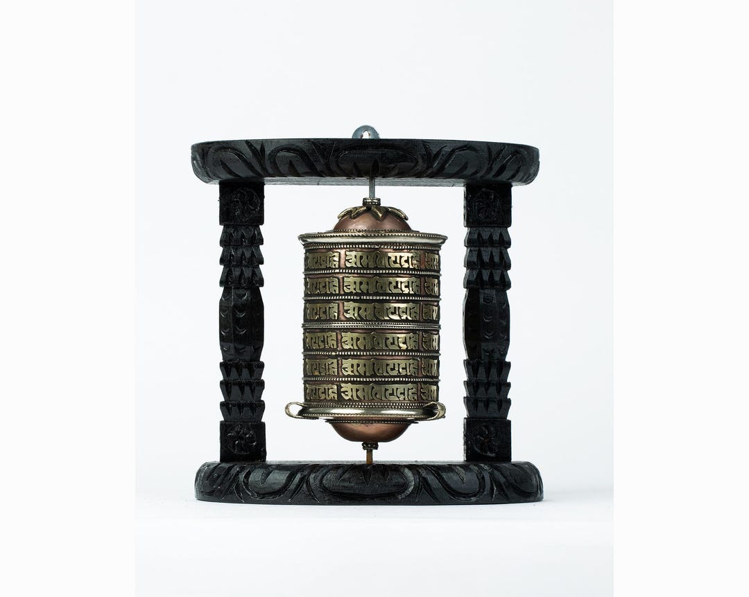 Traditional Buddhist Prayer Wheel | Handcrafted Buddhist Ritual Item ...