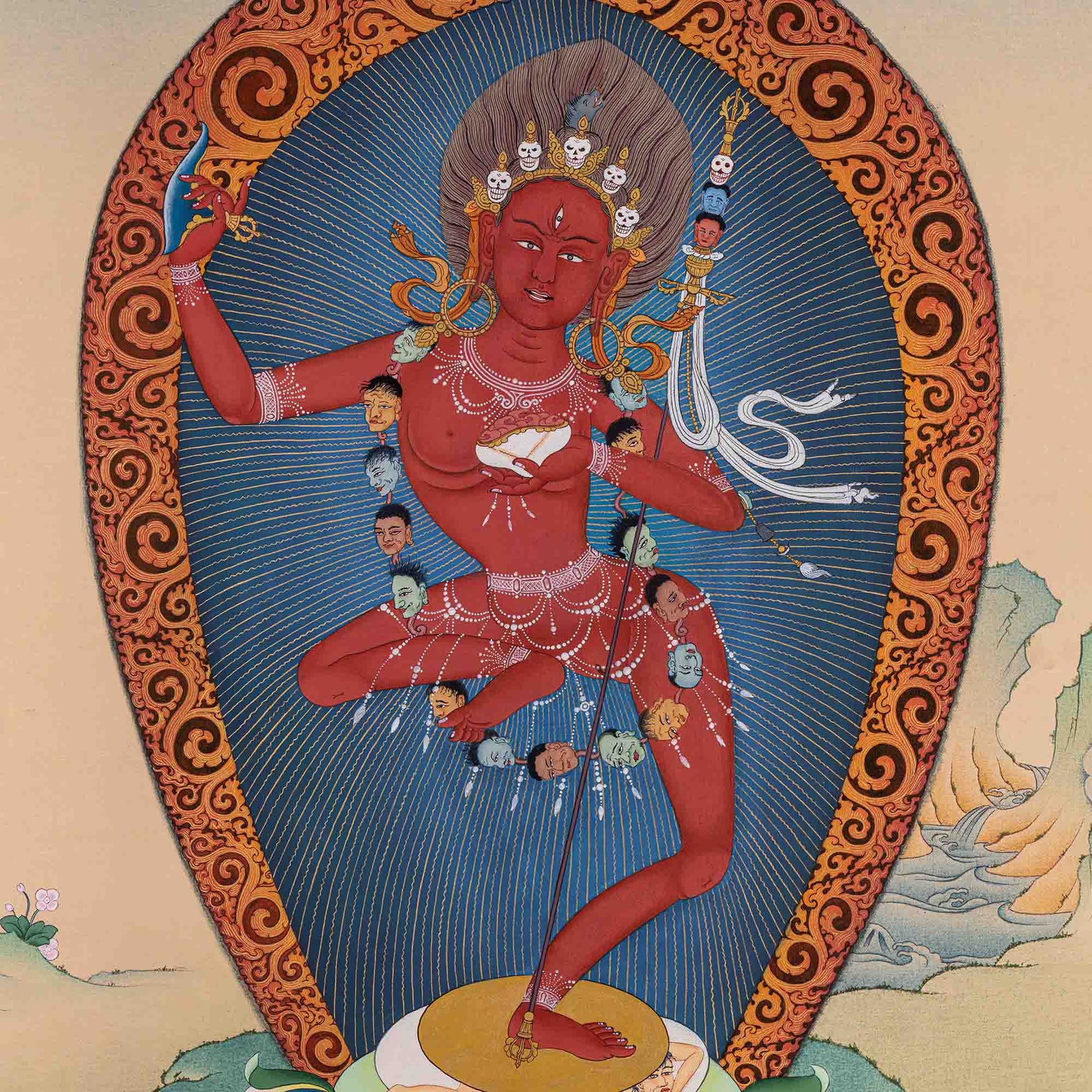 Vajravarahi in Traditional Thangka Painting Dorje Famo - Etsy
