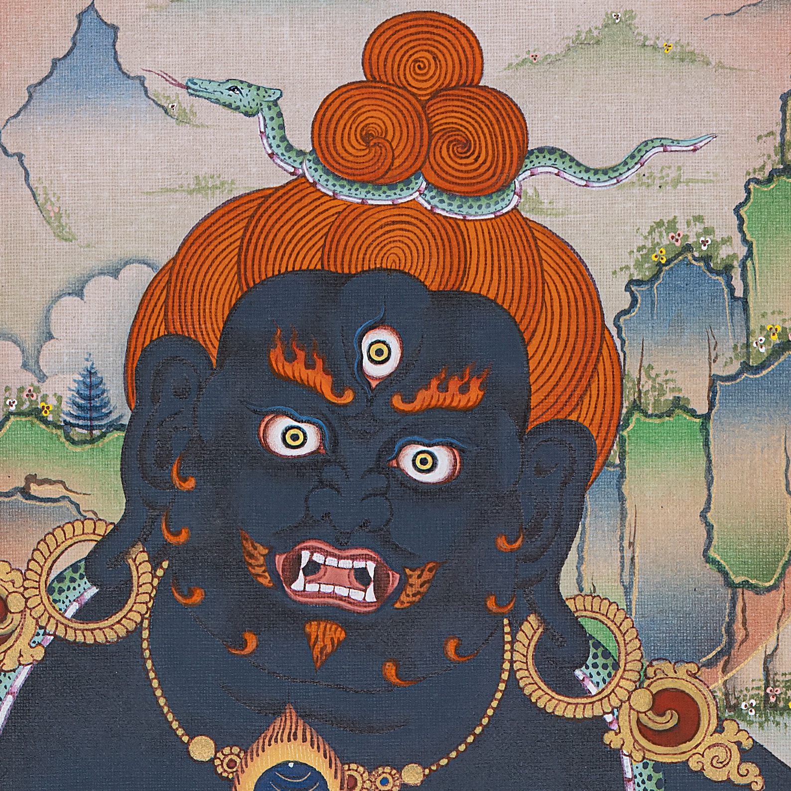Black Jambala Thanka: Tibetan Buddhist Giclée Canvas Print - Etsy