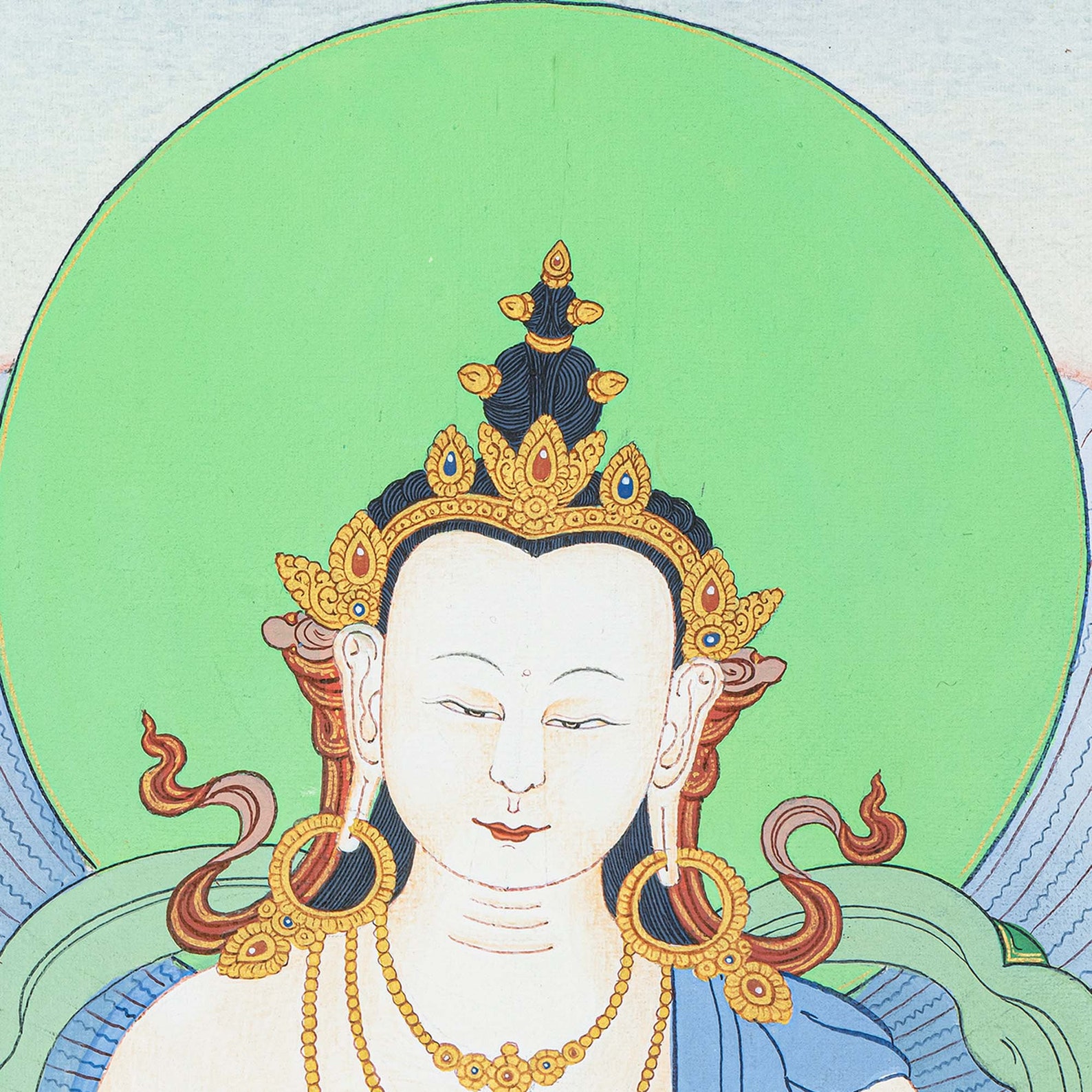 Beautiful Vajrasattva in Traditional Thangka Painting L Bodhisattva of ...