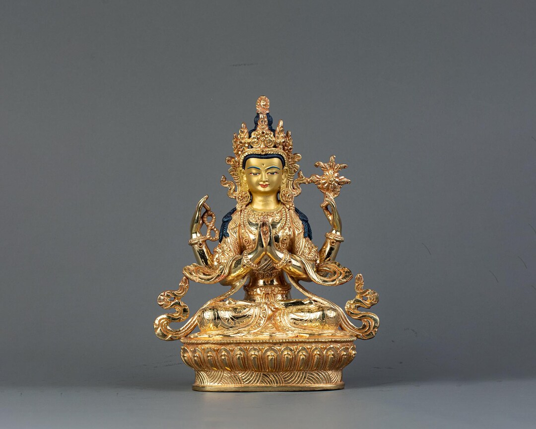 Compassionate Deity Chenrezig Statue | Enlightened Compassion Decor ...