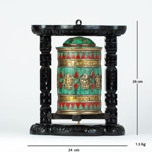 Exquisite Prayer Wheel I Sacred Instrument Integral to Tibetan Buddhist ...