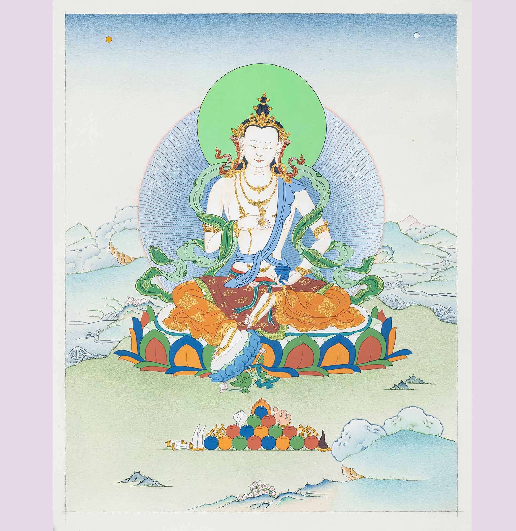 Beautiful Vajrasattva in Traditional Thangka Painting L Bodhisattva of ...