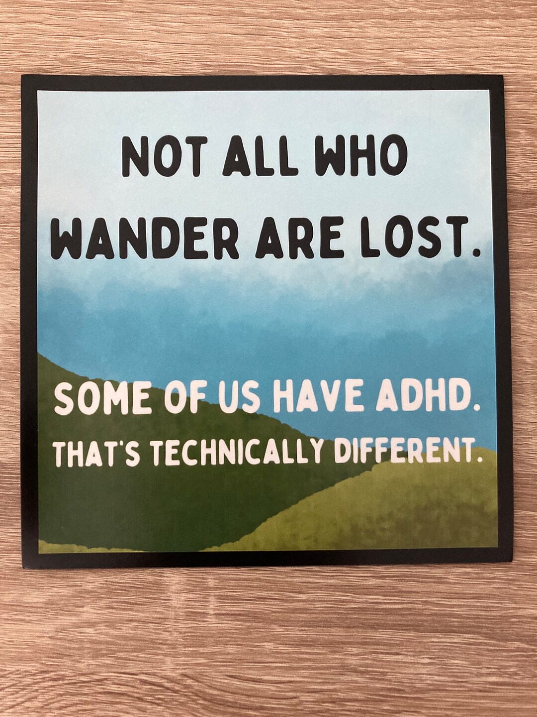ADHD Not All Who Wander Car Magnet (6”x6”) - Etsy
