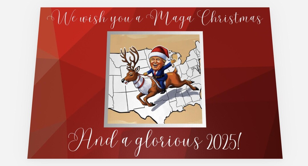 MAGA Christmas Cards pack of 2 - Etsy