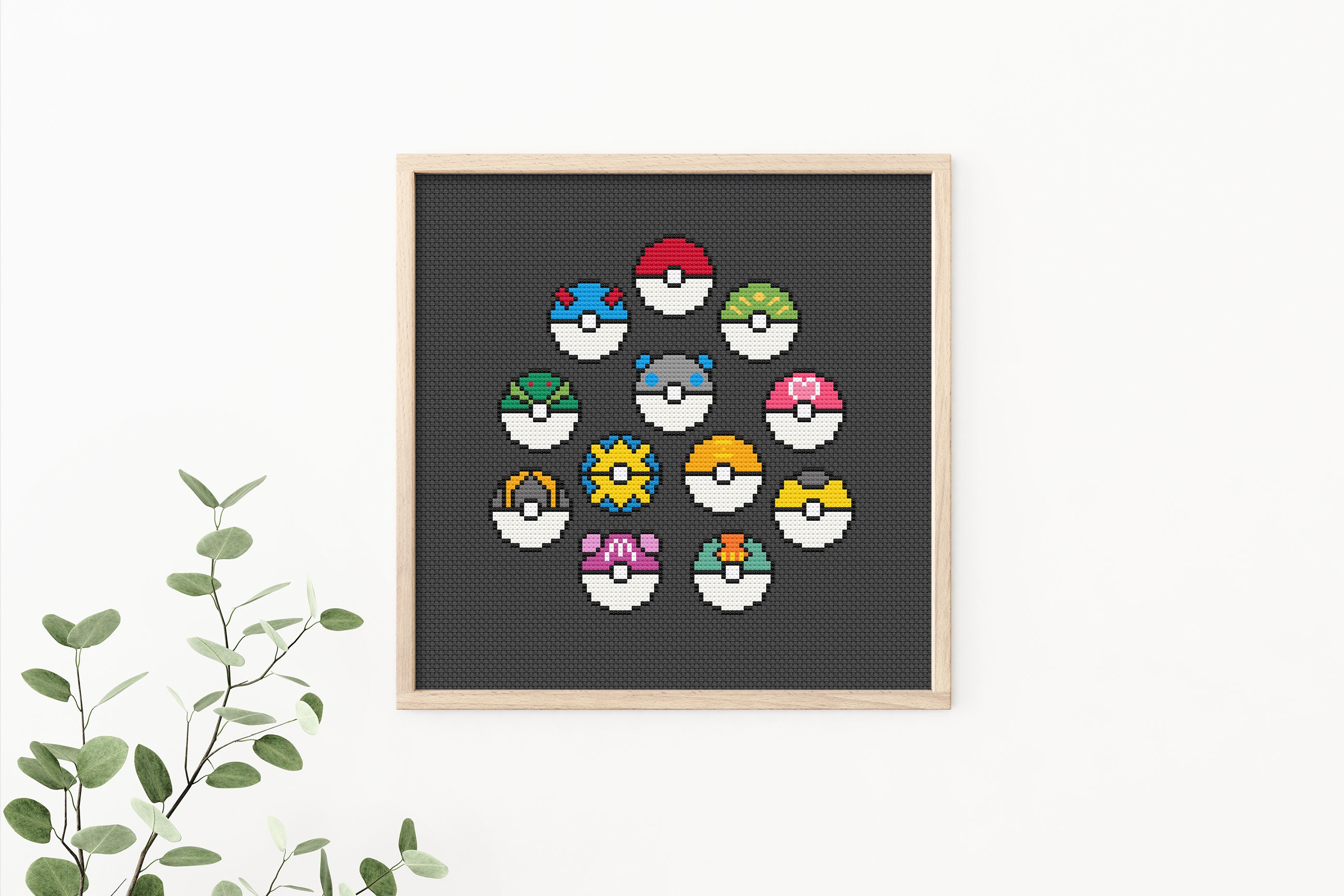 Poké Ball Collection - Cross Stitch Pattern (instant Download PDF) - Etsy