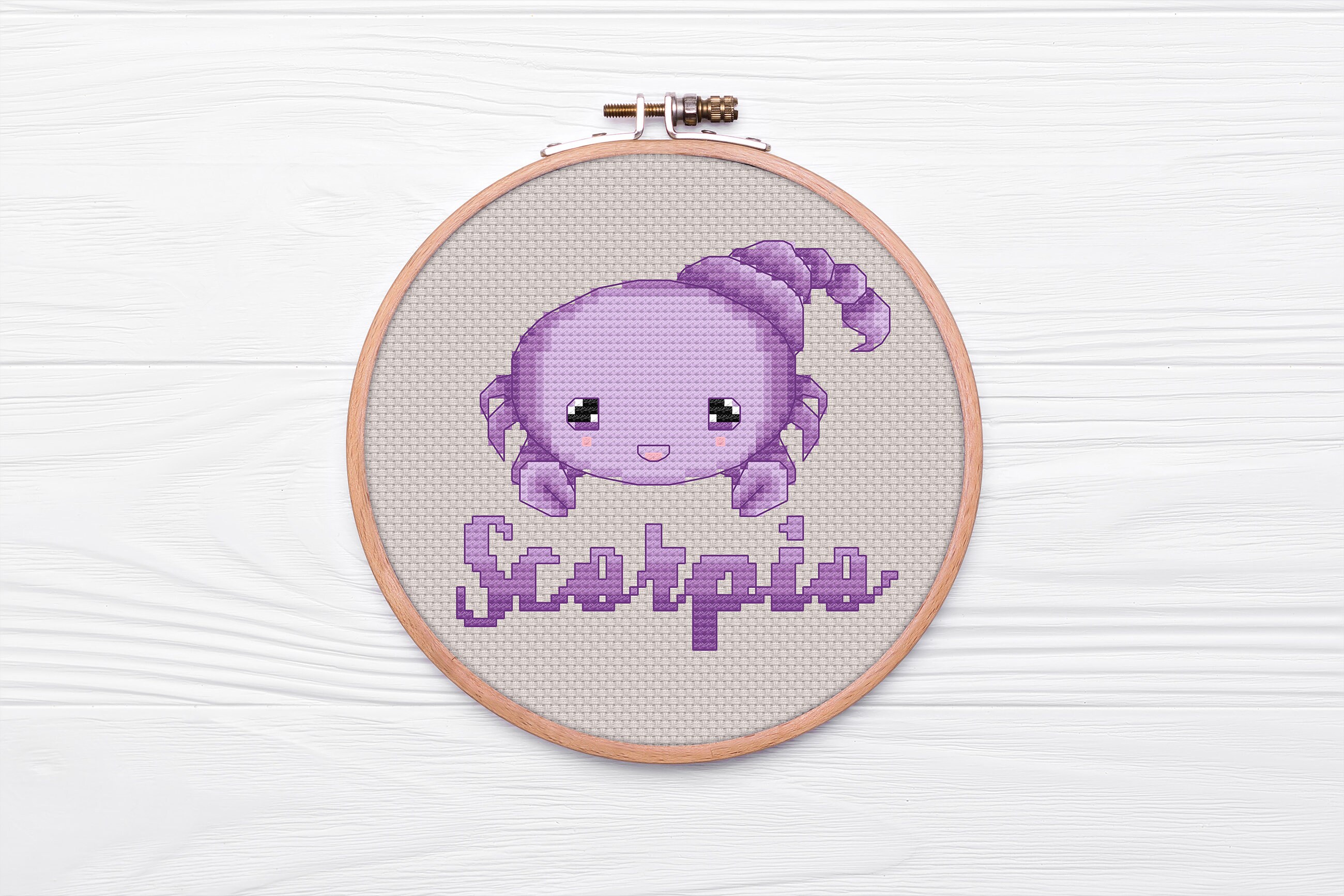Kawaii Zodiac Scorpio Cross Stitch Pattern instant Download - Etsy