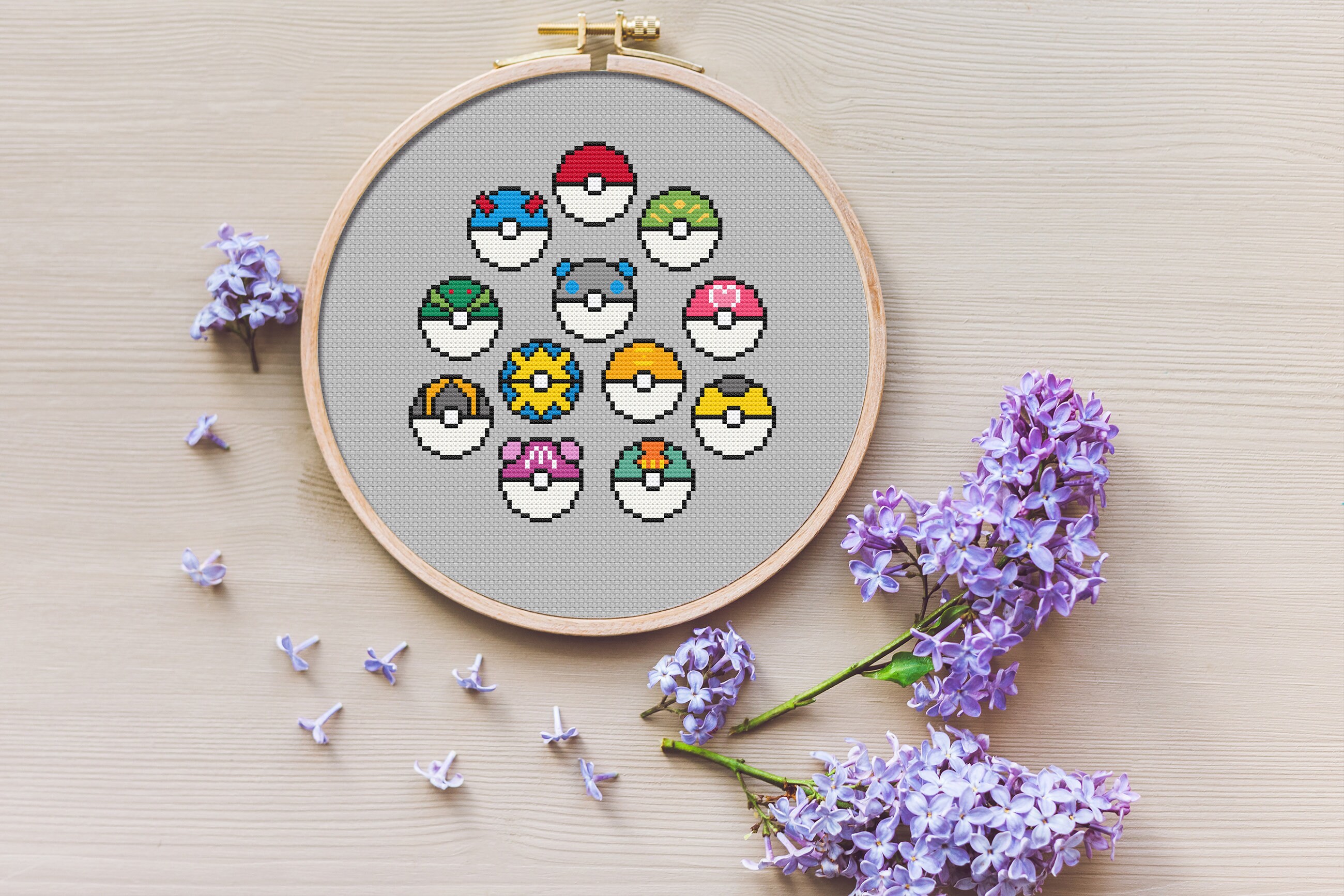 Poké Ball Collection - Cross Stitch Pattern (instant Download PDF) - Etsy