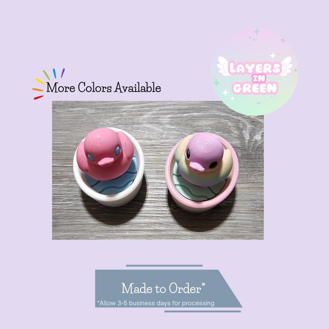 Rubber Duck in Tub Keycap Clicker Fidget - Etsy