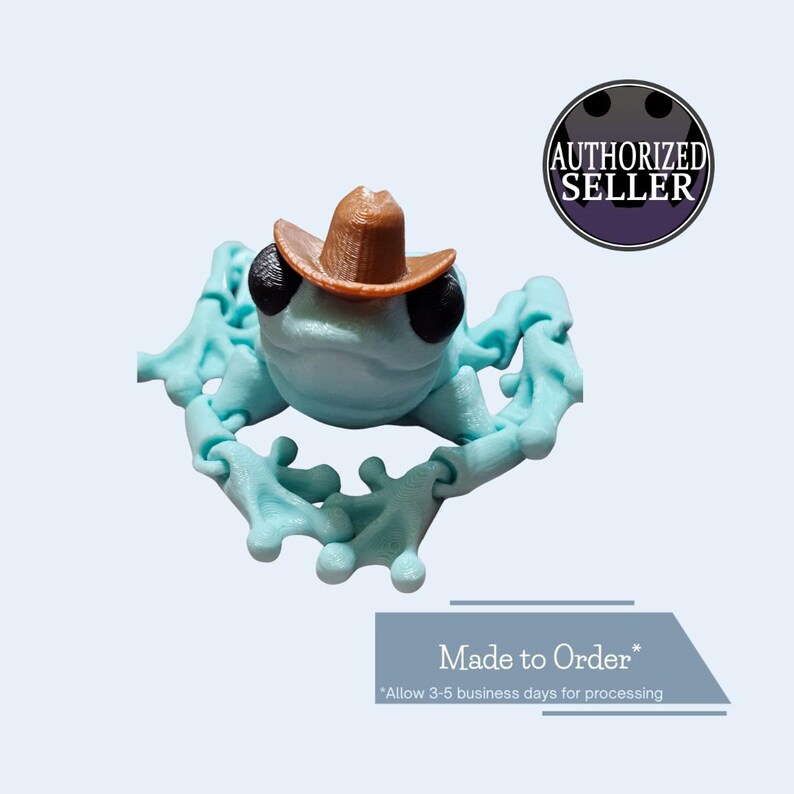 Cowboy Frog 3d Printed Fidget Toy - Etsy