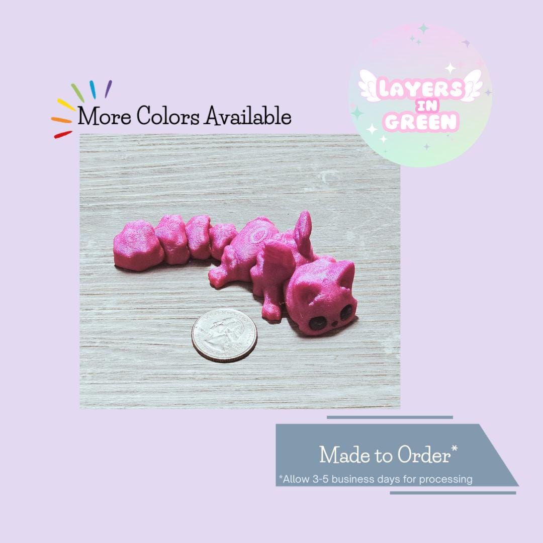 Meowl (owl Cat) 3d Printed Fidget Toy - Etsy